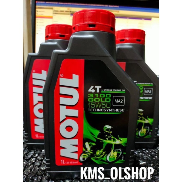 Jual Oli Motul 3100 1 Liter Gold SAE 15W50 Technosynthese Oli Mesin 4T ...