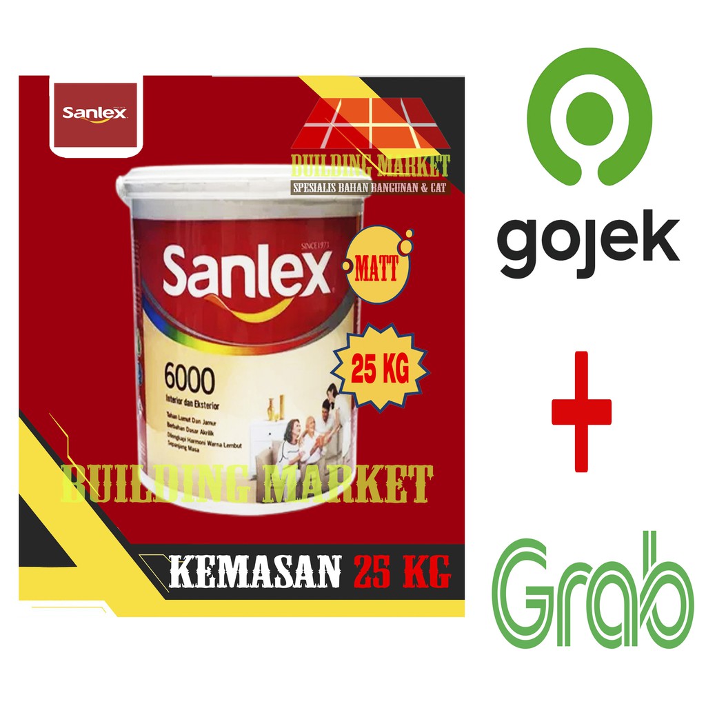 Jual CAT PLAFON GIPSUM GRC TRIPLEK CAT TEMBOK SANLEX 6000 INTERIOR 25 ...
