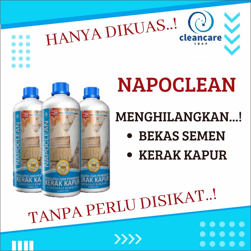 Jual NAPOCLEAN Pembersih Serbaguna Kerak Keramik Porselen Kaca Plastik ...
