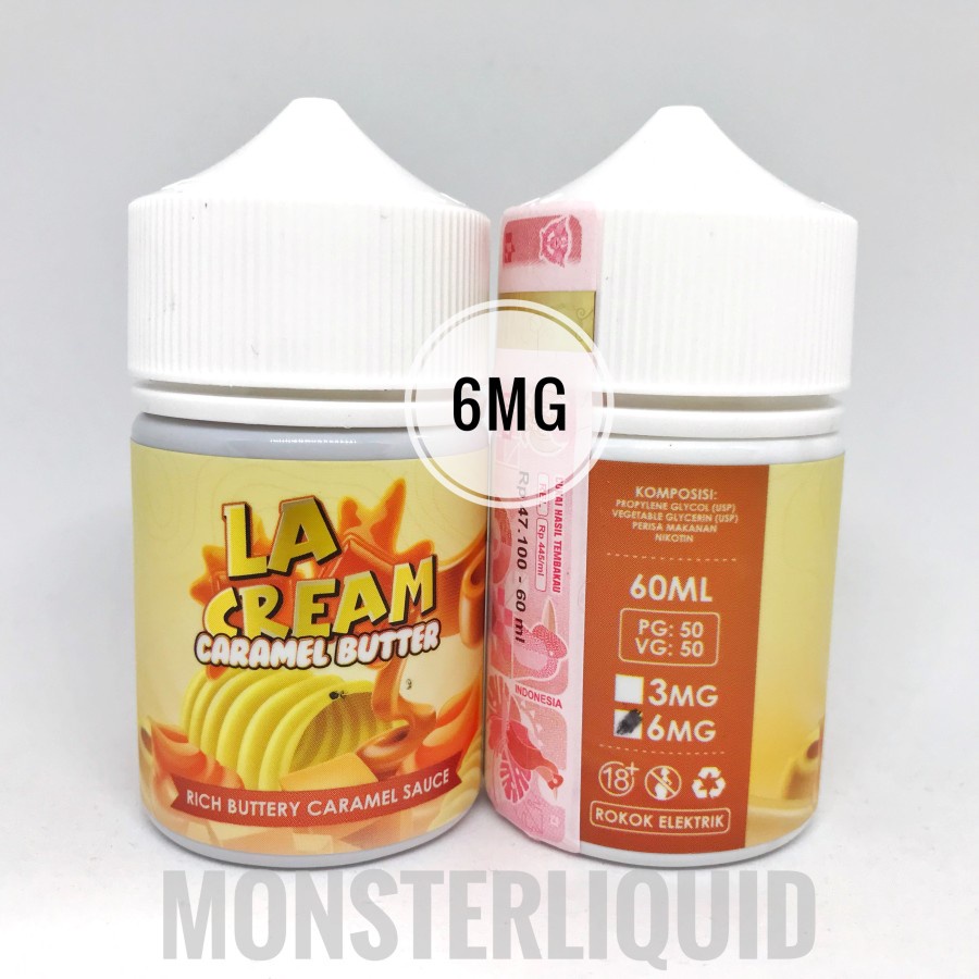 Jual LA CREAM CARAMEL BUTTER BY LEVICA JUICE 6MG 60ML | Shopee Indonesia