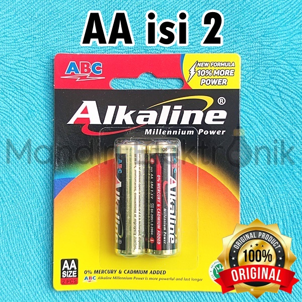 Jual Baterai ABC Alkaline AA isi 2 - Battery Batere ABC Alkaline AA isi ...