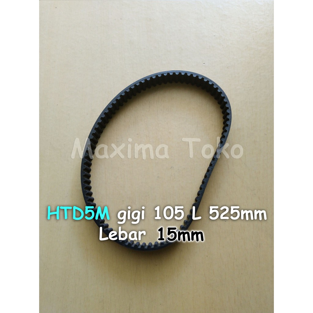 Jual Timing Belt HTD5M gigi 105 L 525 mm Close loop Lebar 15mm HTD 5M 525mm 105T 1 Pcs | Shopee ...