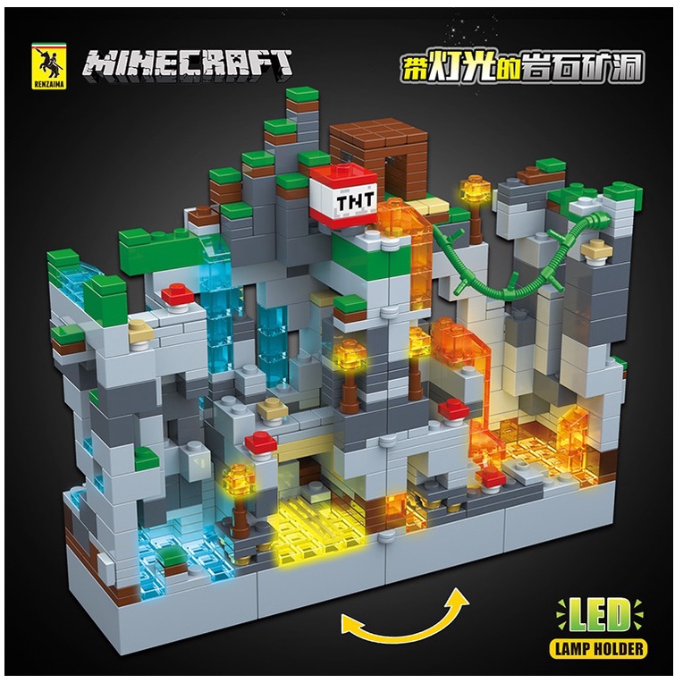 Jual DIY MAINAN ANAK MAINCRAFT PUZZLE BRICK SUSUN BONGKAR PASANG BALOK ...
