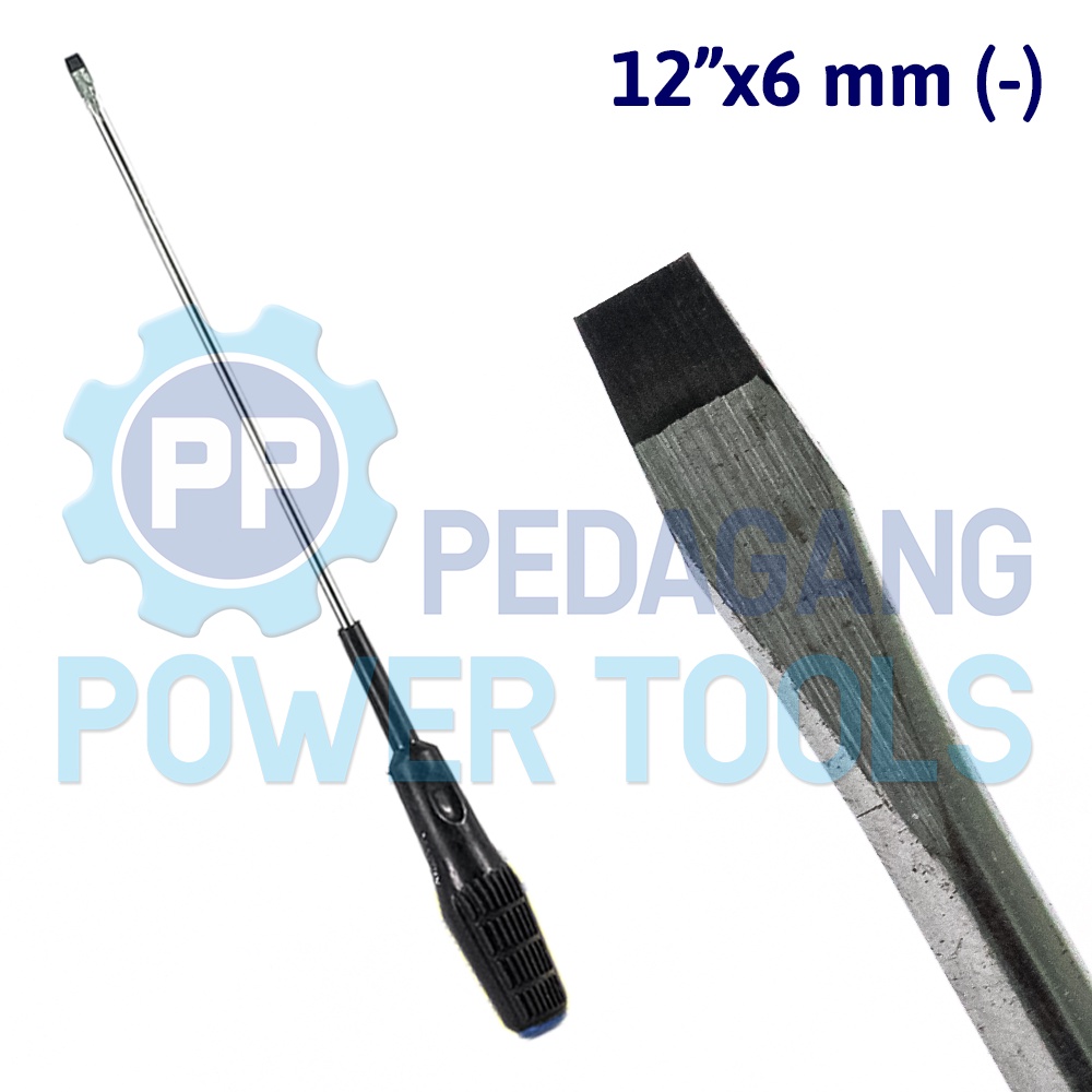 Jual MATRIX OBENG MIN 12 INCH X 6 MM GAGANG KARET MINUS SCREWDRIVER ...