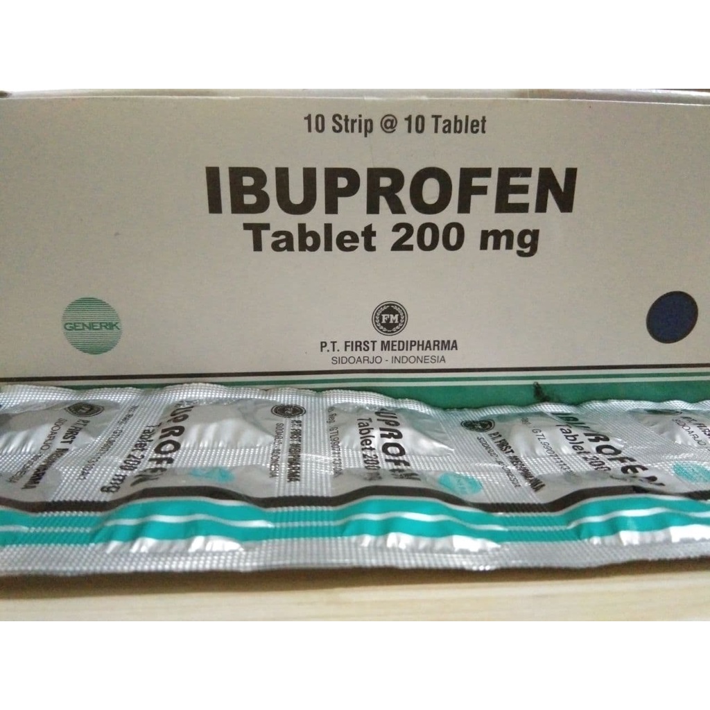 Jual IBU PROFEN 200MG 1STRIP 10TABLET Ibuprofen obat demam dan nyeri ...