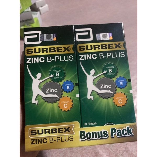 Jual SURBEX ZINC B PLUS TWIN PACK 120 tabs | Shopee Indonesia