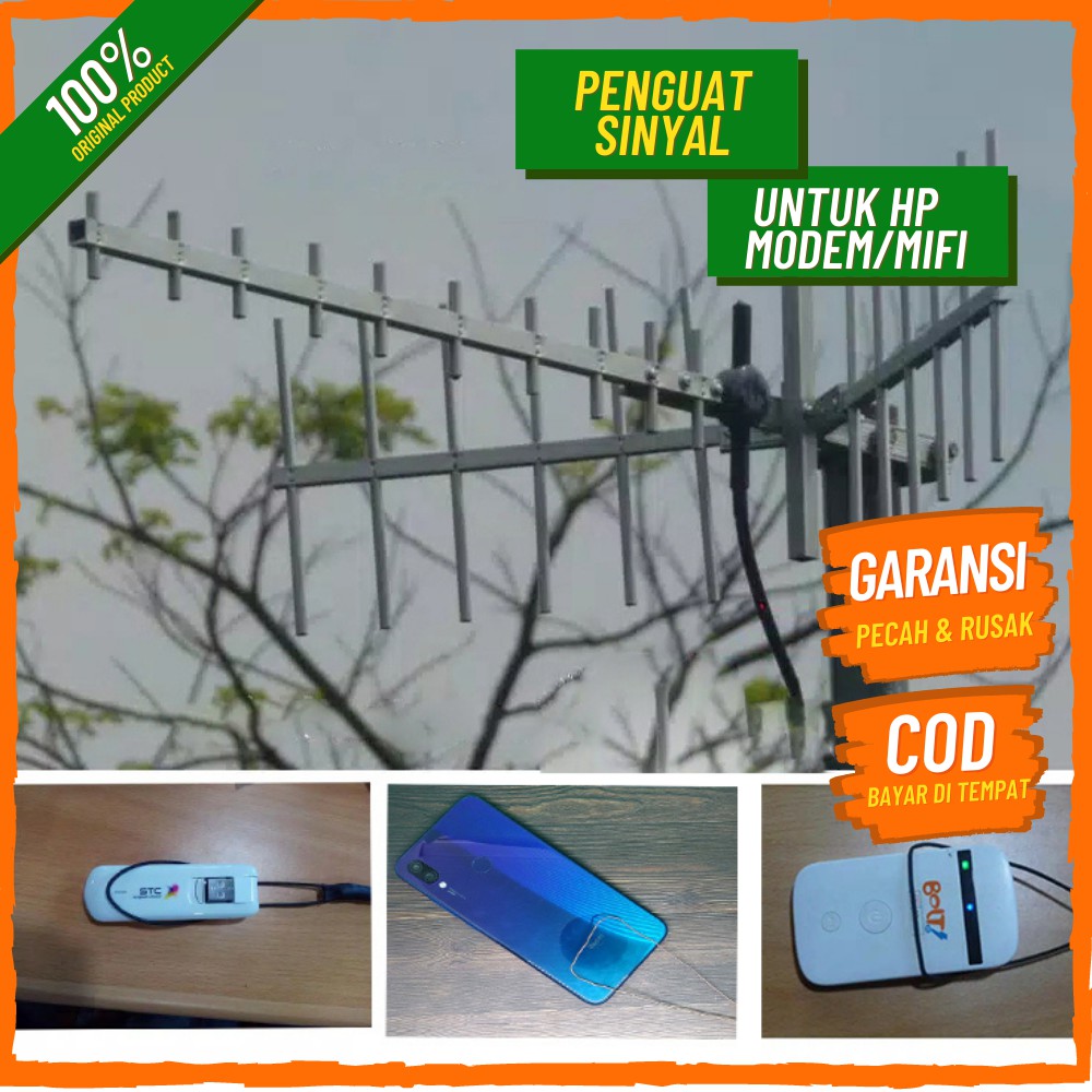 Jual ANTENA YAGI SINYAL 4G 3G HP/MODEM/MIFFI 12 ELEMEN KABEL 15 METER INDUKSI UNIVERSAL | Shopee ...