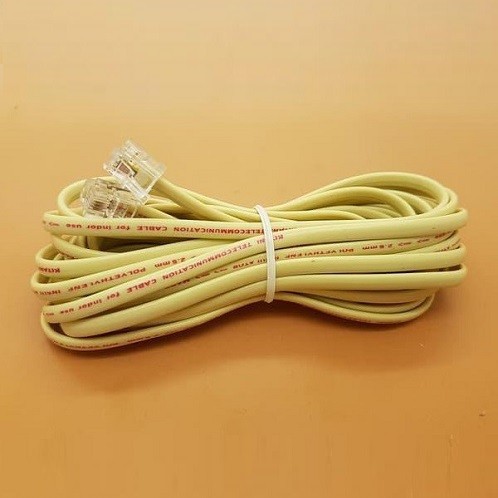 Jual Kabel Line Telepon 15M +Jack RJ11 Telpon rumah Panjang 15 Meter ...