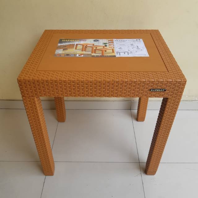 Jual Meja napolly - meja teras - meja makan anyam - Meja Rotan sintetis ...