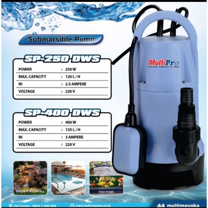 Jual multipro SP250DWS pompa celup air kotor submersible pump SP 250 ...