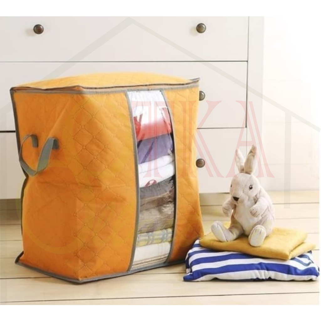 Jual Storage Box Bamboo, Tempat Penyimpanan Pakaian Kotor Bed Cover ...