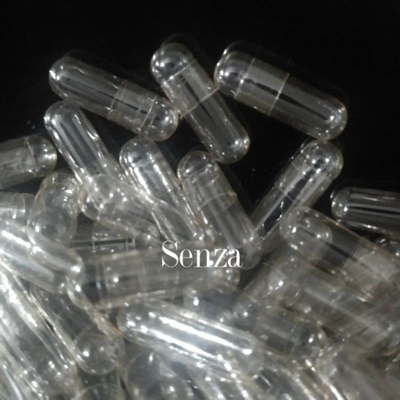Jual Kapsul Kosong 1 Transparan Gelatin DIY Empty Capsule 1 Obat ...