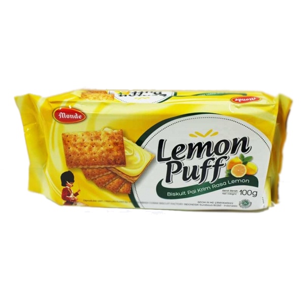 Jual Wafer-Biskuit- Monde Lemon Puff 100G -Biskuit-Wafer. | Shopee ...