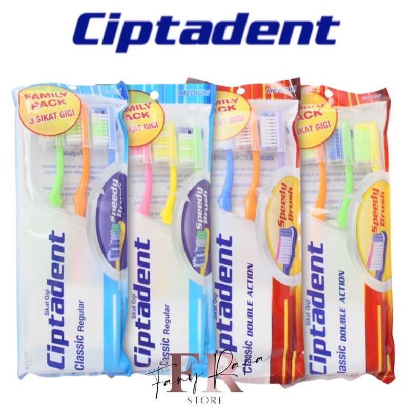 Jual CIPTADENT Toothbrush Sikat Gigi - Isi 3 | Shopee Indonesia