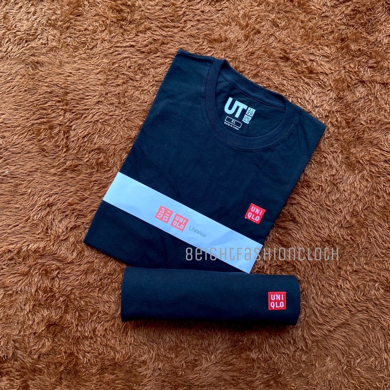 Jual KAOS UNIQLO LOGO BORDIR PRIA WANITA LENGAN PENDEK/KAOS POLOS ...