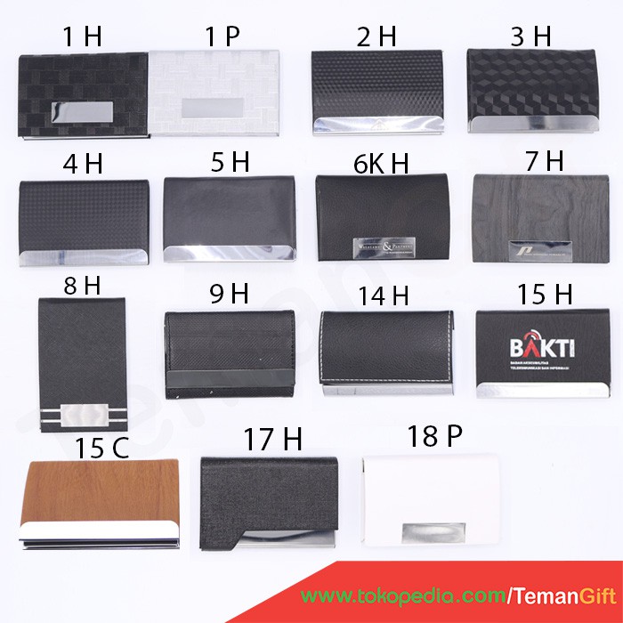 Jual Name Card Holder / Tempat Kartu Nama Bisa Custom logo | Shopee ...
