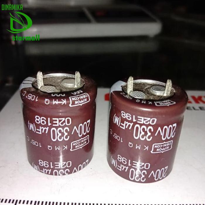 Jual 330Uf 200V Elco Capacitor 330 Uf 200 V Pcmelebik54 Dijamin | Shopee Indonesia