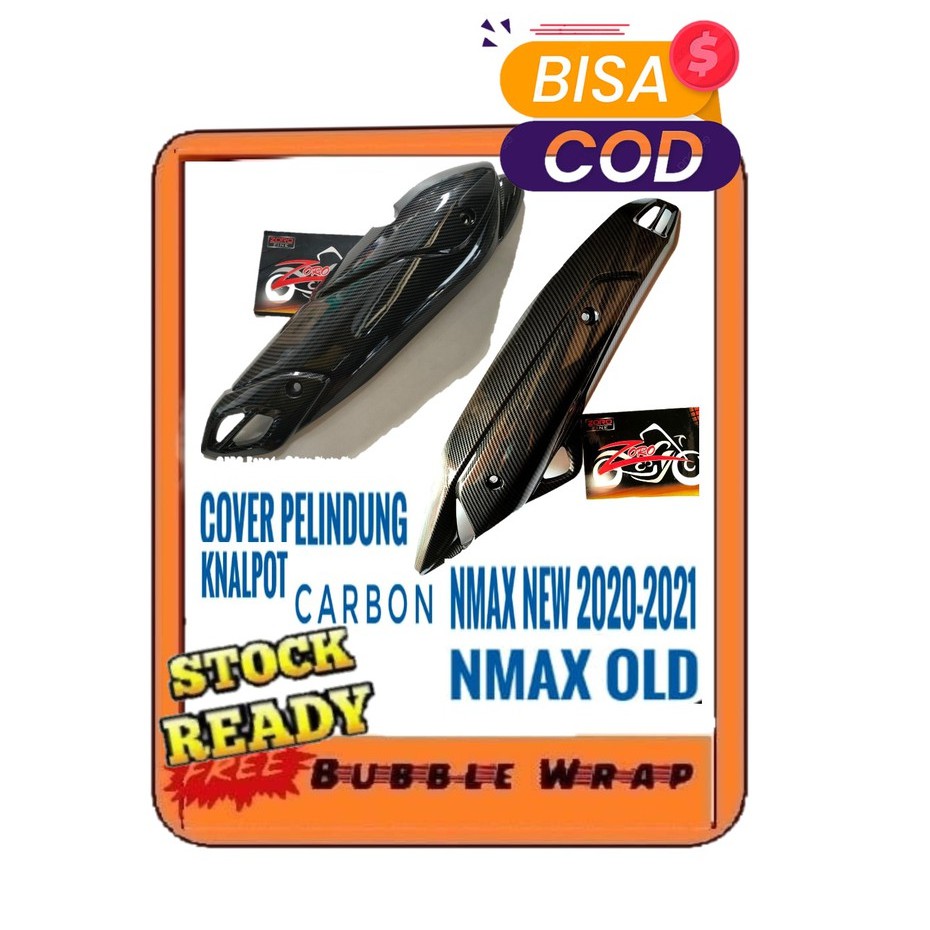 Jual cover tutup knalpot nmax aerox old new hitam carbon 2016 2017 2018 ...