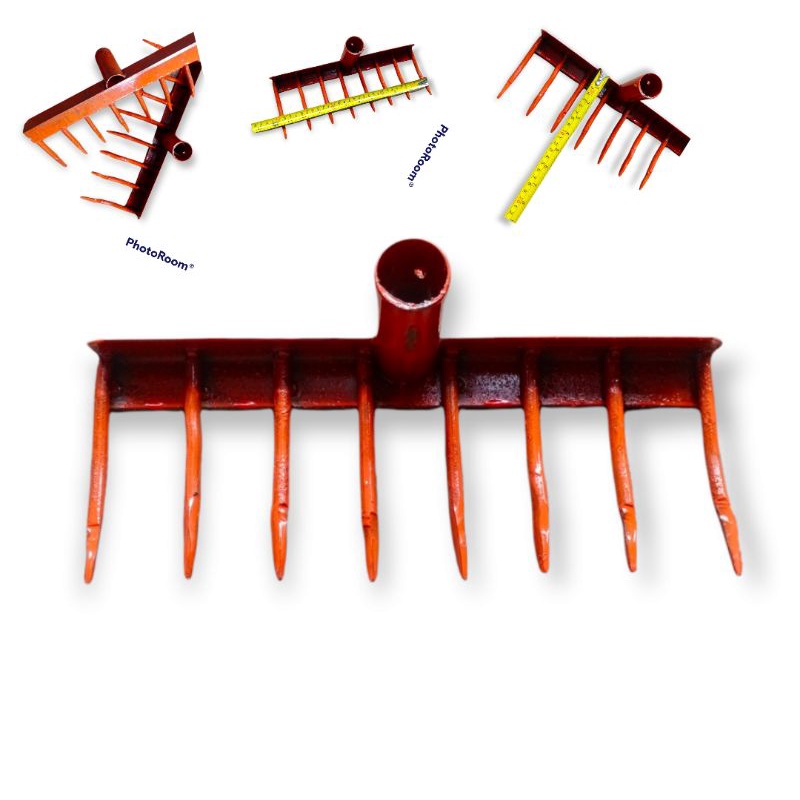 Jual garuk orange lebar besi cor 8 gigi / cangkul garuk garuk sampah ...