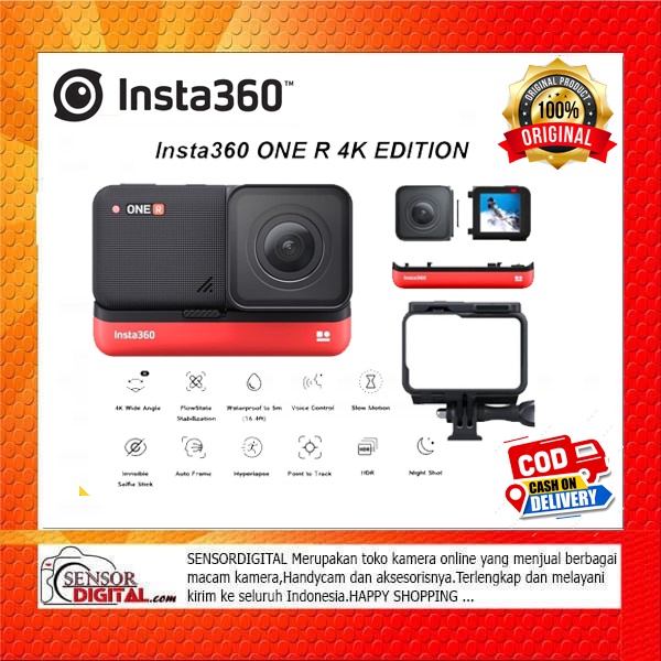 Jual Insta360 One R 4K Edition Action Cam Camera Insta 360 Original ...