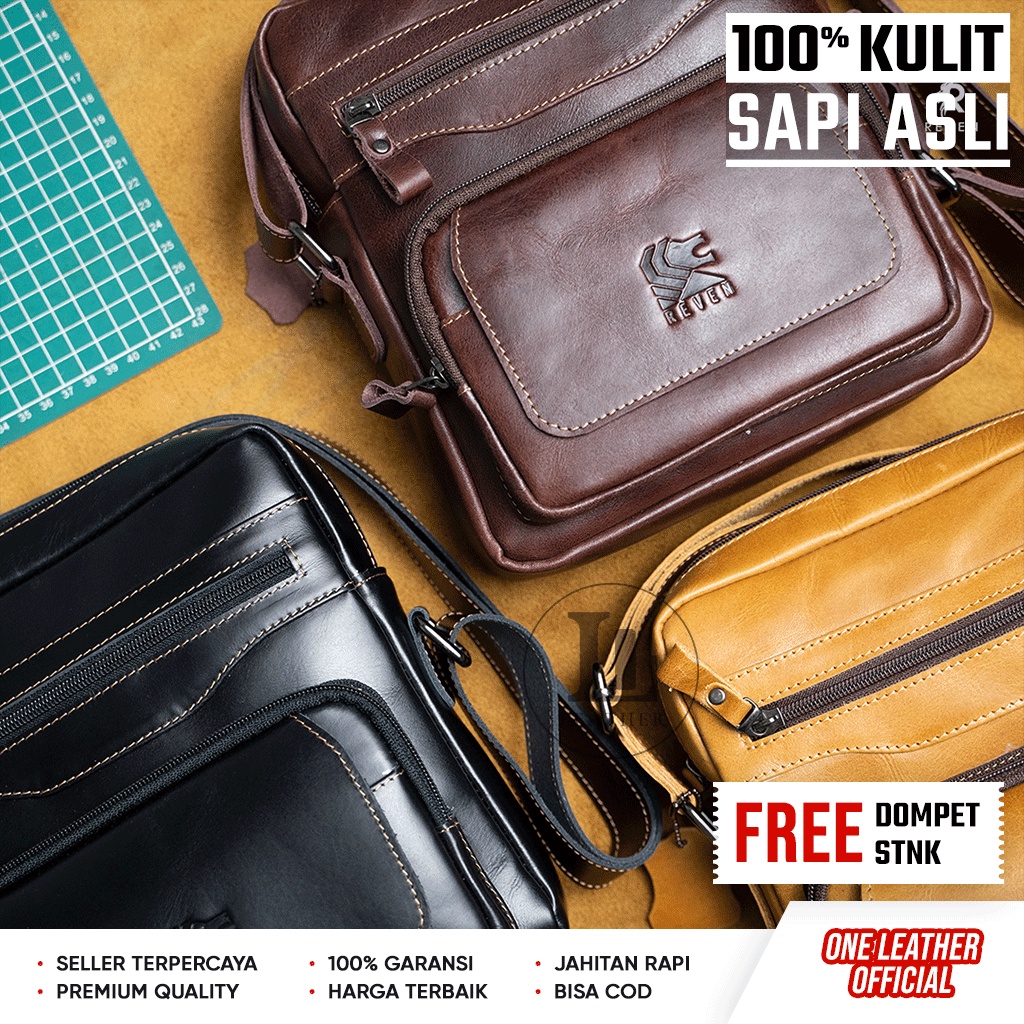 Jual Tas Selempang Pria Kulit Asli Original Sling Bag Soren Untuk Kerja ...