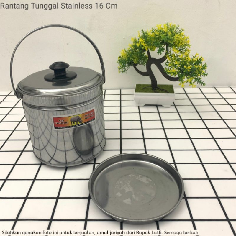 Jual Rantang Tunggal Stainless 16 Cm | Shopee Indonesia