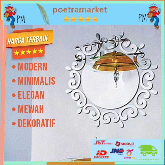 Jual STICKER KACA ACRYLIC DEKORASI SILVER DINDING ELEGAN MEWAH PENGHIAS ...
