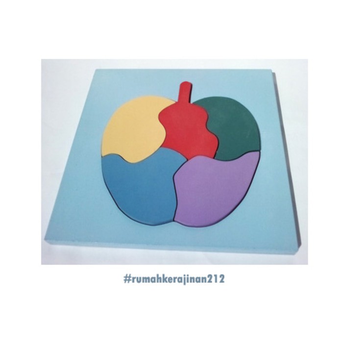 Jual Mainan Kayu Edukatif Puzzle Timbul Buah Apel | Shopee Indonesia
