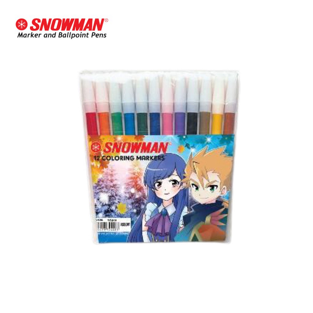 Jual SNOWMAN 12 WARNA / (1SET ISI 12WARNA) | Shopee Indonesia