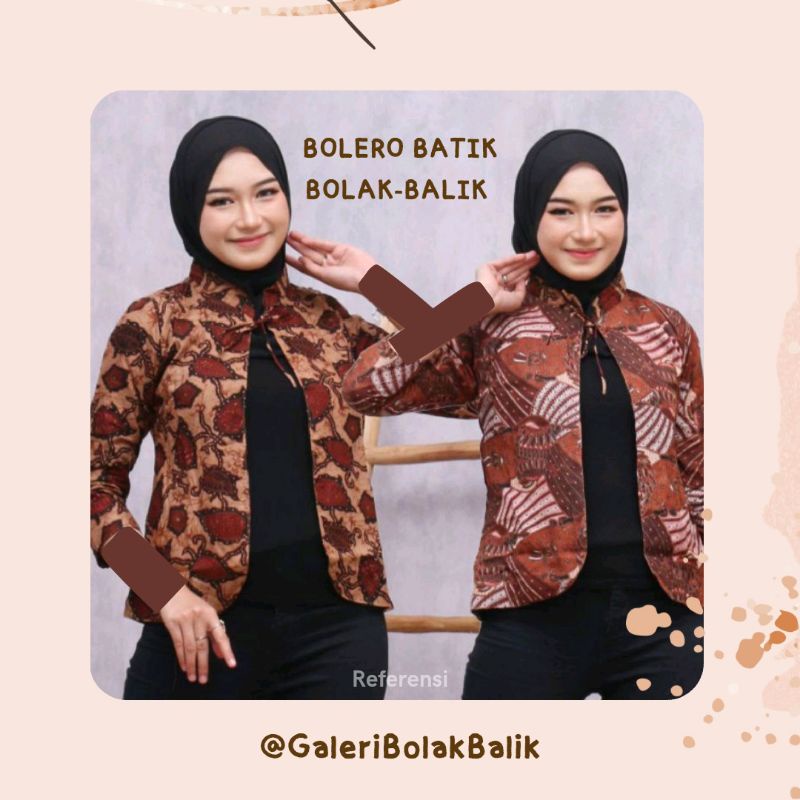Jual BOLERO BATIK / BOLERO BATIK BOLAK BALIK / BLAZER BOLAK BALIK ...