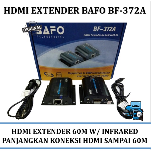 Jual HDMI Extender BAFO BF-372A 60 Meter - 60M LAN CAT6 | Shopee Indonesia