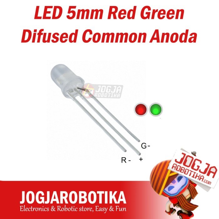 Jual LED Bicolor 5mm Red Green Diffused Common Anoda | Shopee Indonesia