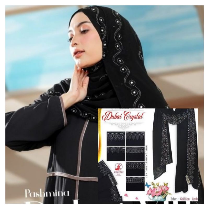 Jual pashmina umama dubai cristal || pashmina payet cristal ||pashmina ...