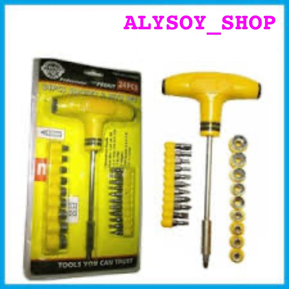 Jual Obeng T Five Star 24pcs Socket & Bits Set | Obeng & Kunci T alat ...