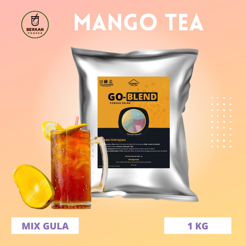 Jual Bubuk Minuman Rasa MANGO TEA 1Kg / Teh Mangga / minuman viral ...