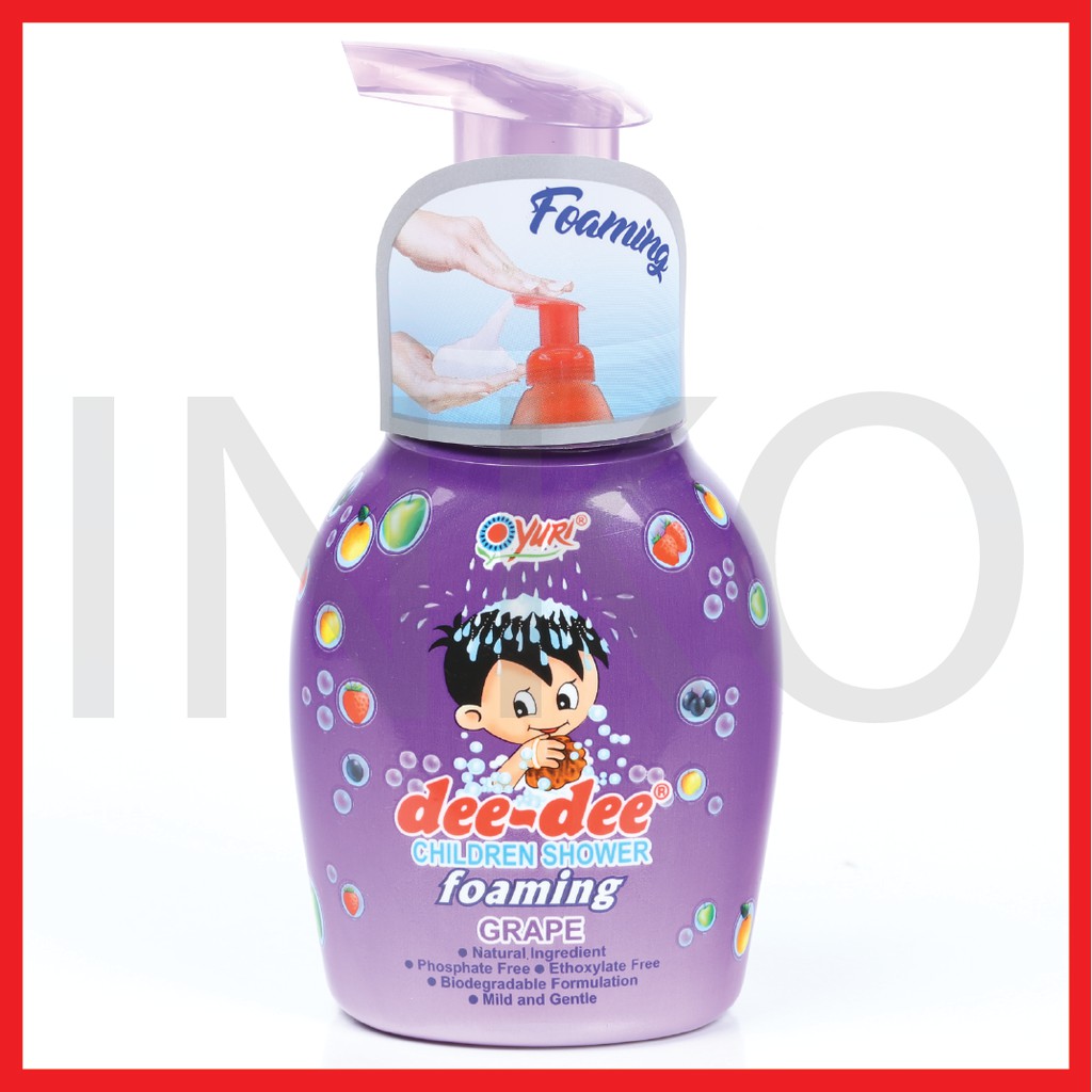 Jual DEE-DEE CHILDREN SHOWER FOAMING GRAPE PUMP 225ML | Shopee Indonesia