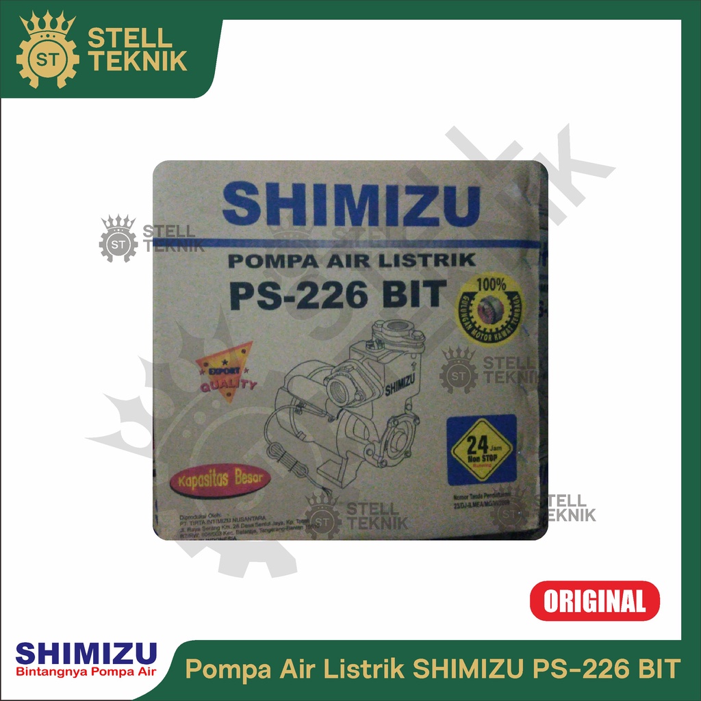Jual Mesin Pompa Air Listrik Manual 9 Meter SHIMIZU PS-226 BIT / Pompa ...