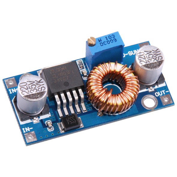 Jual XL4005 adjustable 5A DC-DC step down module ultra compact input 4 ...