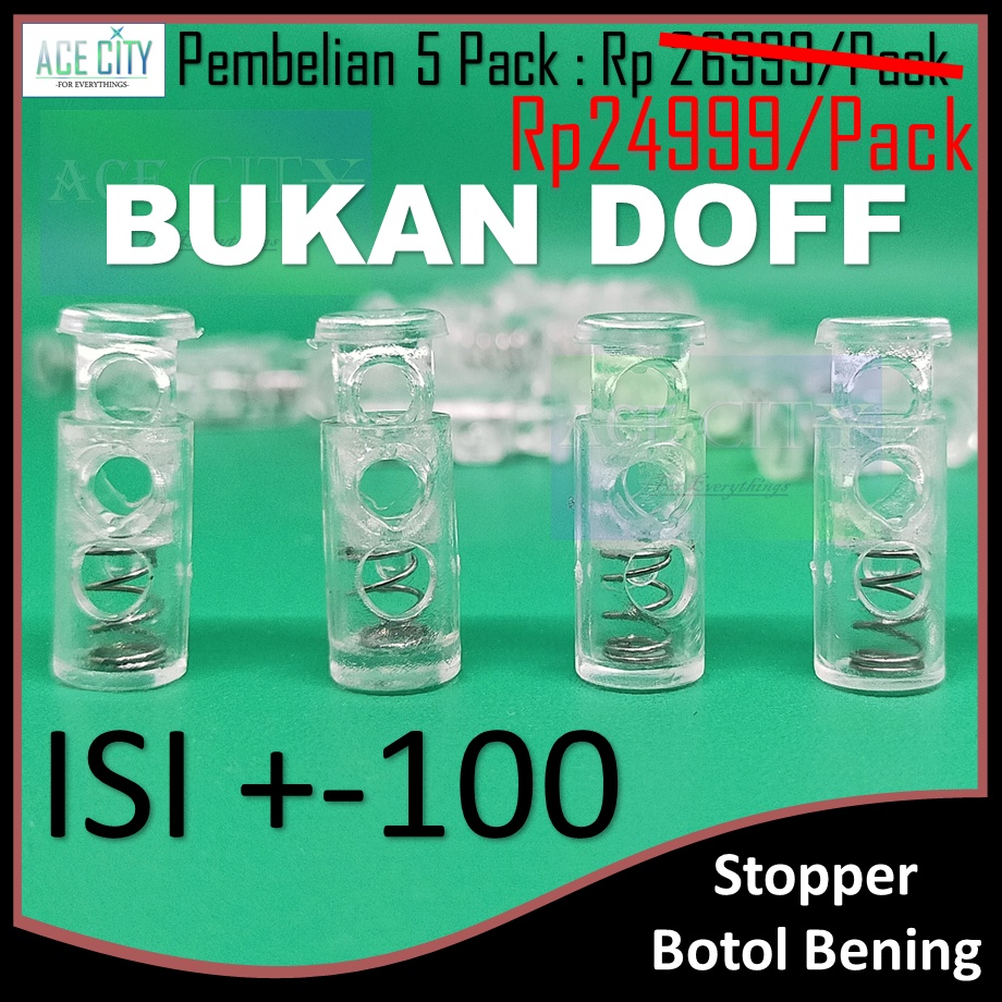 Jual stopper botol bening / stopper bening transparant Bahan PS ...