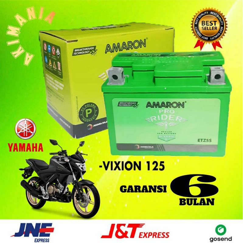 Jual Accu Motor Yamaha Vision 125 MF GTZ5S GS YUASA Amaron | Shopee ...