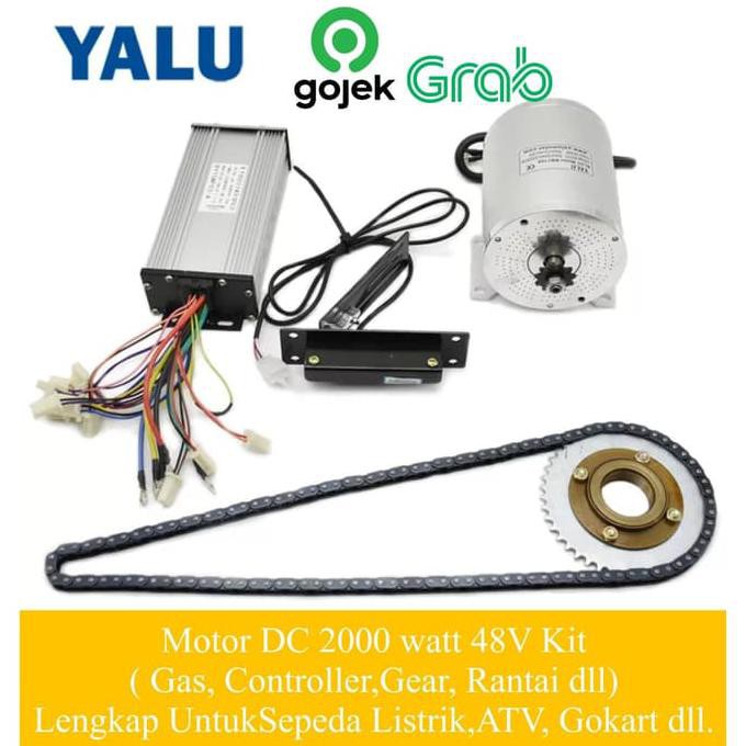 Jual Motor Listrik 48V 2000W Brushless DC Konversi Kit Sepeda Go kart ...