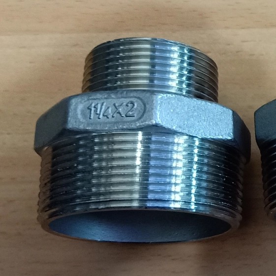 Jual Double Nepel stainless 2"in x 1.1/4"inch SS 304 | Shopee Indonesia