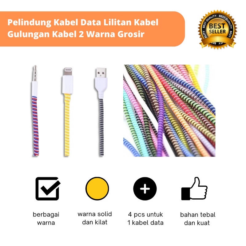 Jual Perlindung Kabel 2 Warna Pengikat Gulung Pengulung Cable Data ...
