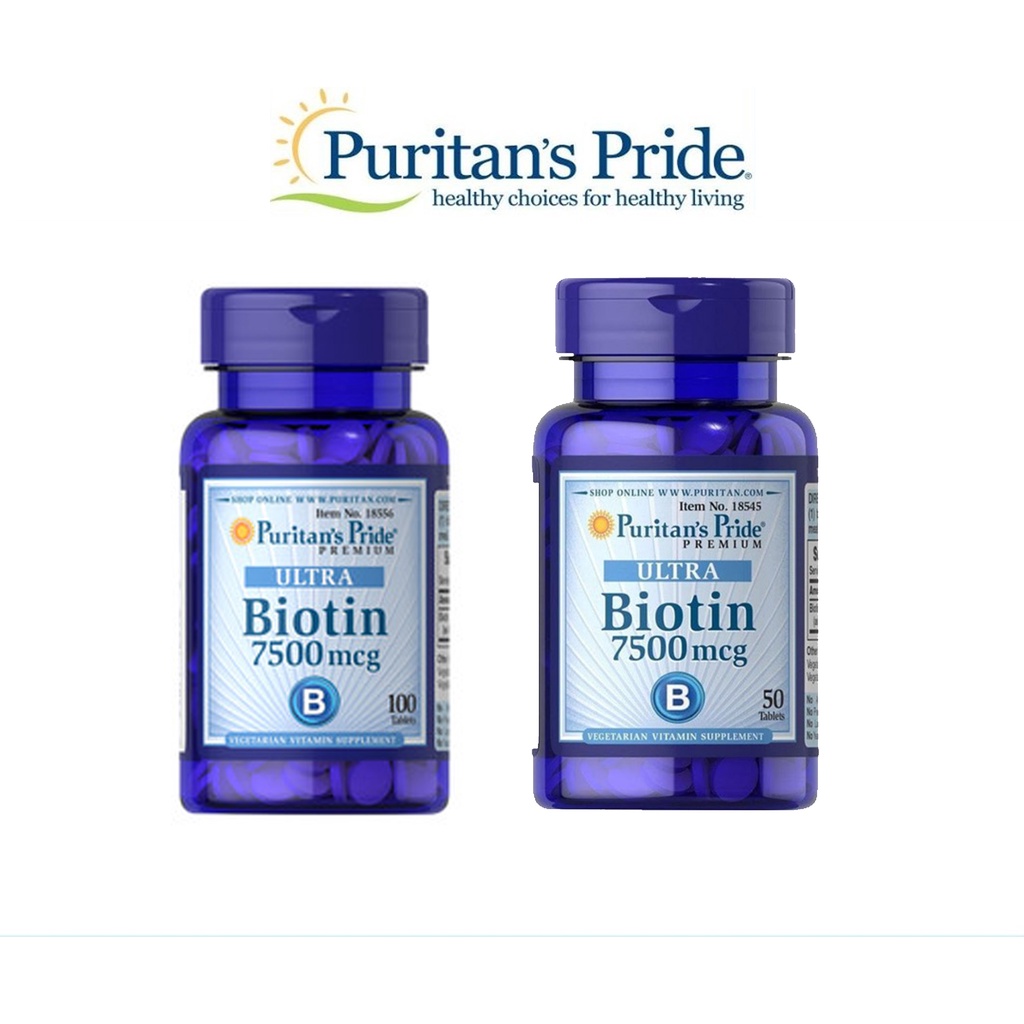 Jual Puritans Pride Biotin 7500 Mcg 50 & 100 Tablet | Shopee Indonesia