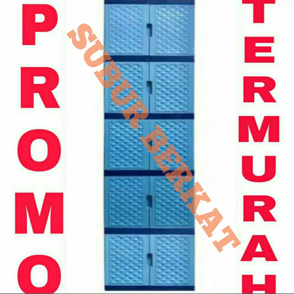 Jual Lemari Plastik Lemari Pakaian Tabitha 5 susun | Shopee Indonesia