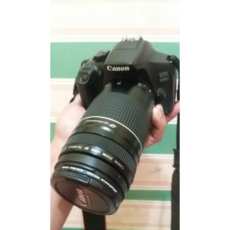 Jual canon 1300d lensa tele 75-300mm | Shopee Indonesia