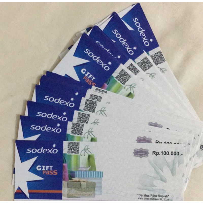 Jual Voucher Sodexo Gift Pass Nominal Rp. 100.000 (alfa, carrefour ...