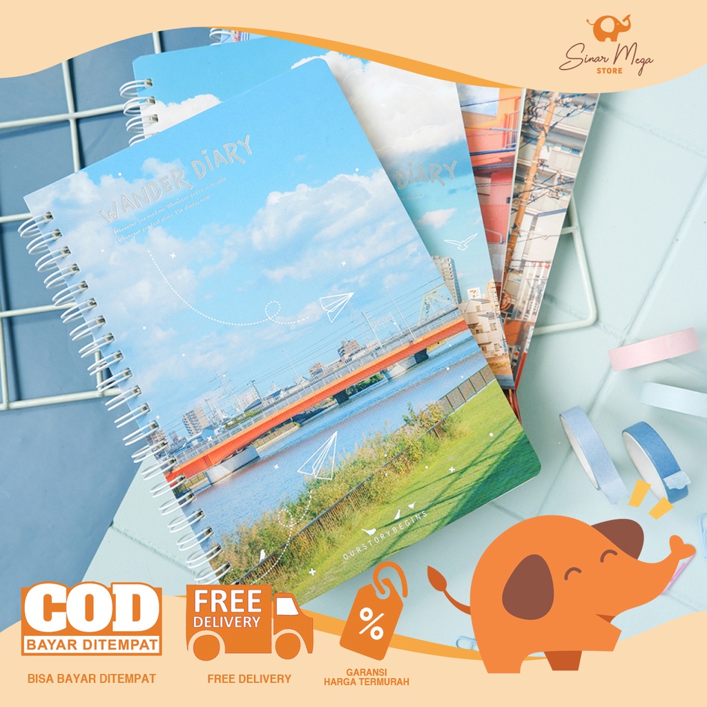 Jual Wander Diary Spiral Ruled Notebook B5 / Buku Catatan Spiral ...