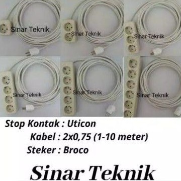 Jual Stop Kontak 1,2,3,4,5,6 Lubang Uticon / Kabel 1,2,3,4,5,7,8,10 Meter / Steker Broco ...