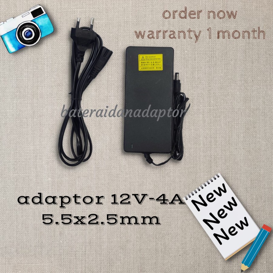 Jual AC Adaptor 12V-4A 5.5x2.5mm | Shopee Indonesia
